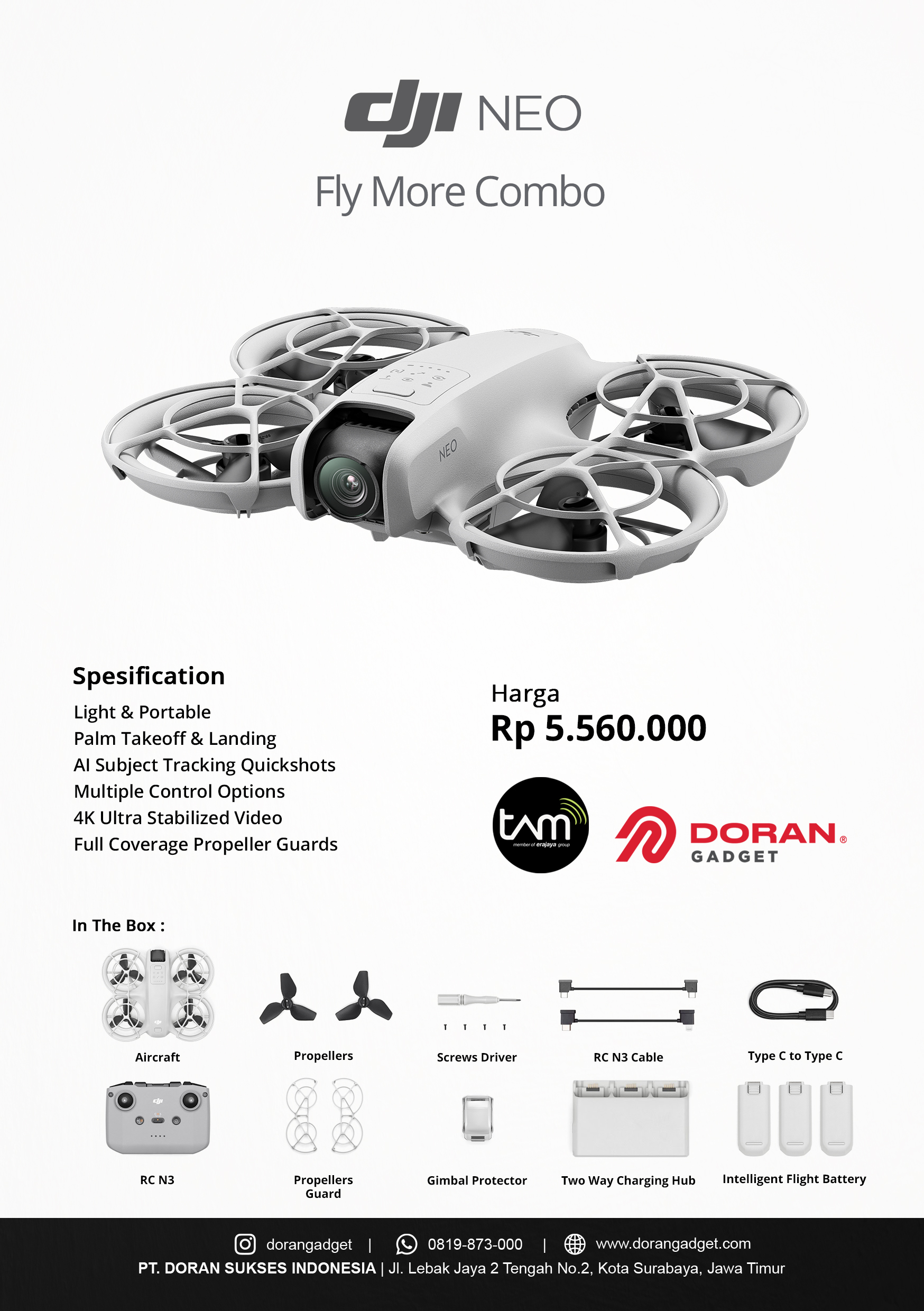 DJI Drone Neo Fly More Combo